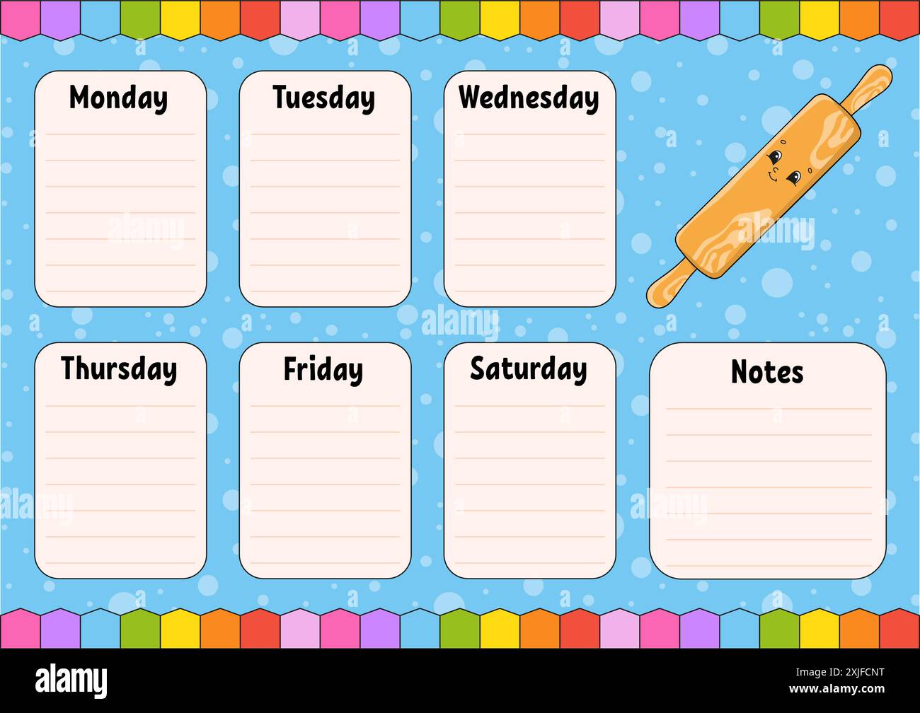 School schedule. Timetable for schoolboys. Empty template. Weekly ...