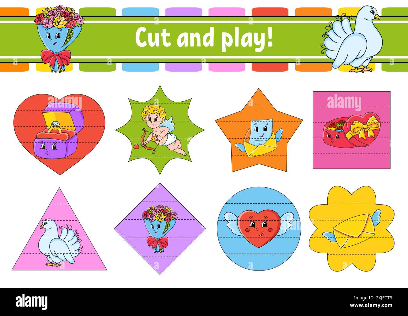 Matching game. Draw a line. Education developing worksheet. Activity ...