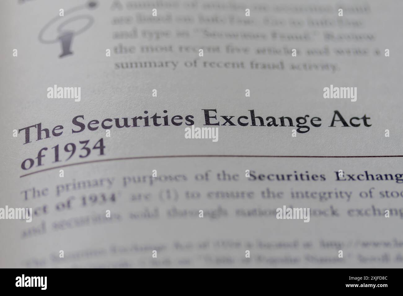 the securities exchange act of 1934 printed in text on page as visual ...