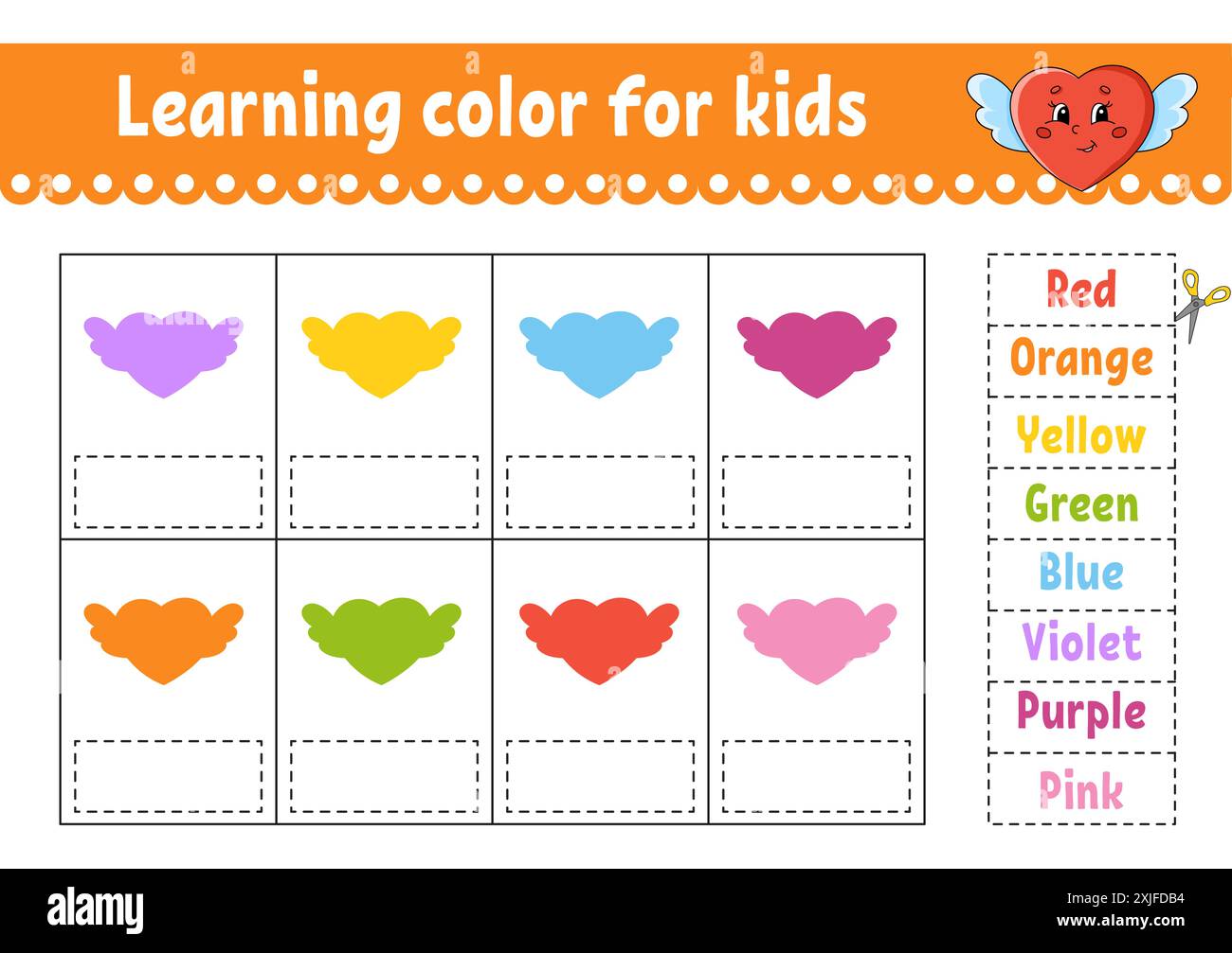 Learning color for kids. Education developing worksheet. Activity page ...