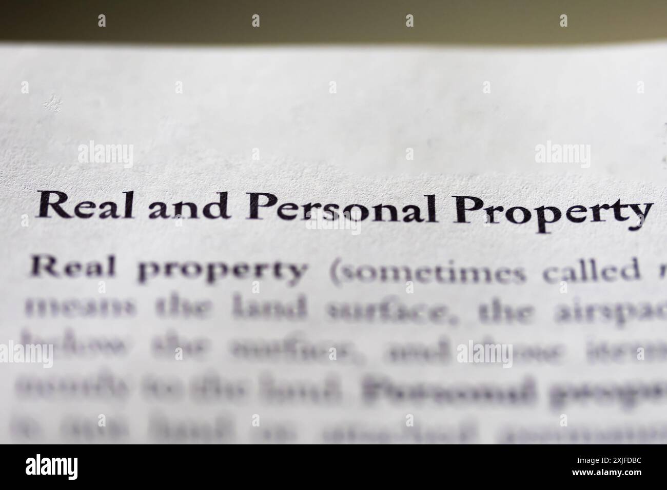Personal property laws hi-res stock photography and images - Alamy