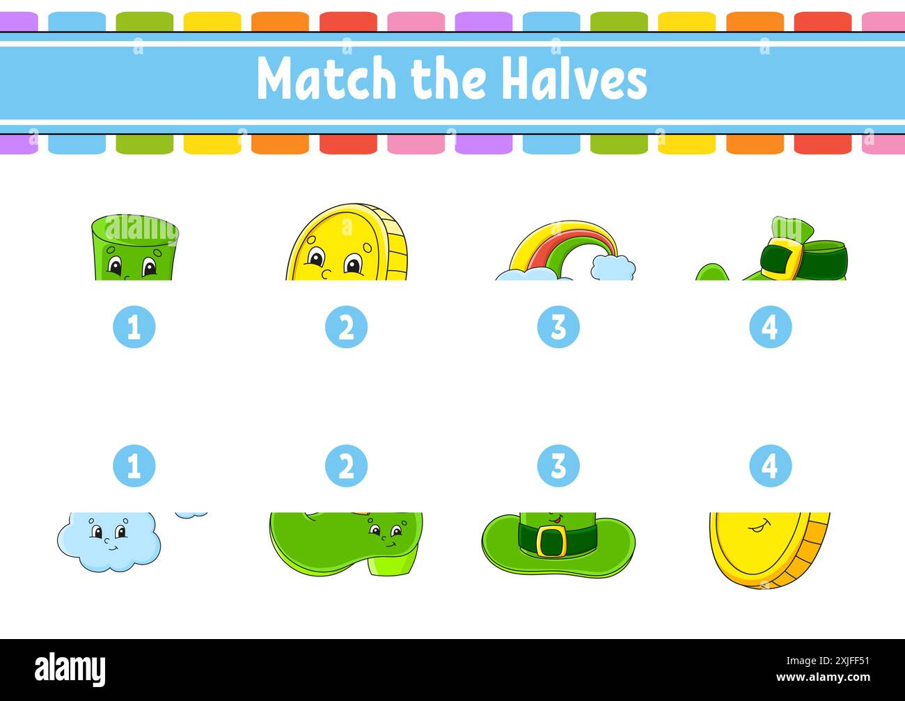 Match the halves. Education developing worksheet. Matching game for ...