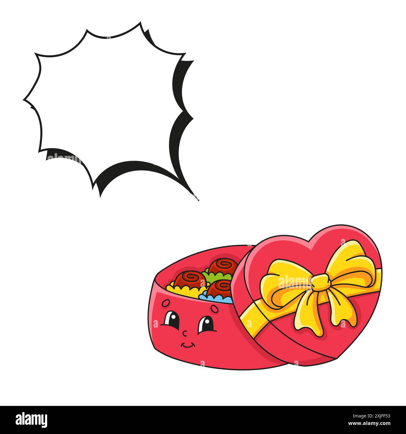 Speech bubble. With a cute cartoon character. Hand drawn. Thinking ...