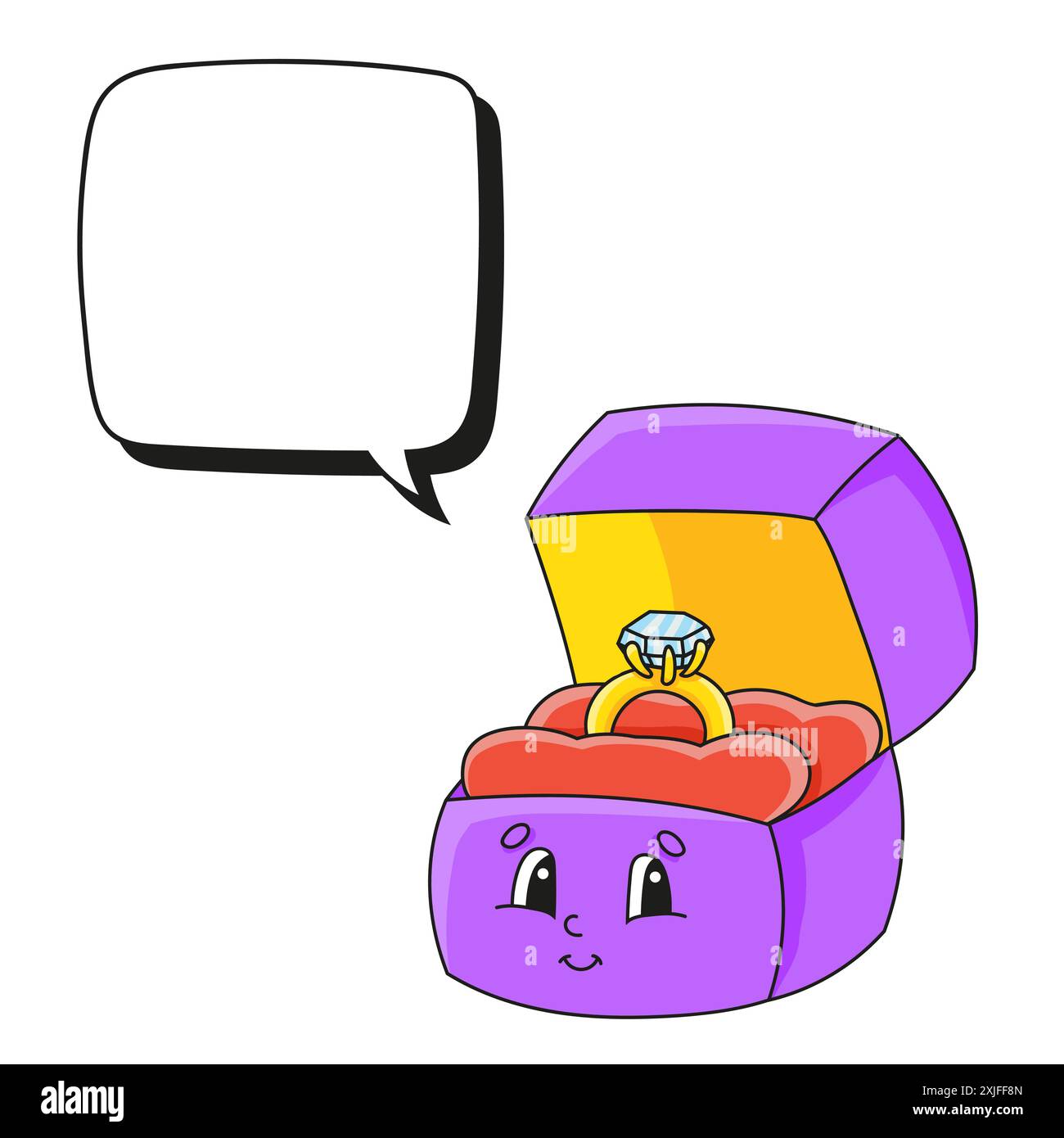 Speech bubble. With a cute cartoon character. Hand drawn. Thinking ...