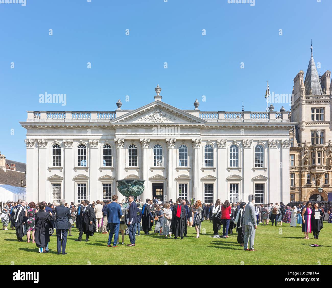 Graduates in academic dress, from Trinity College, University of ...