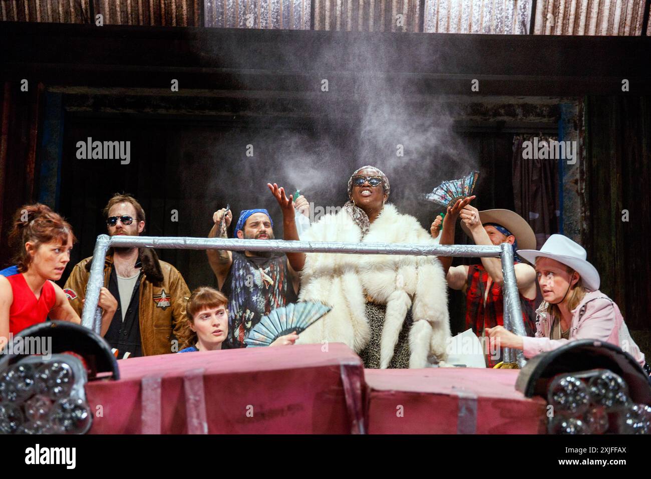 l-r: Annabel Scholey (Maria), Demetri Goritsas (Gibson), Justine ...