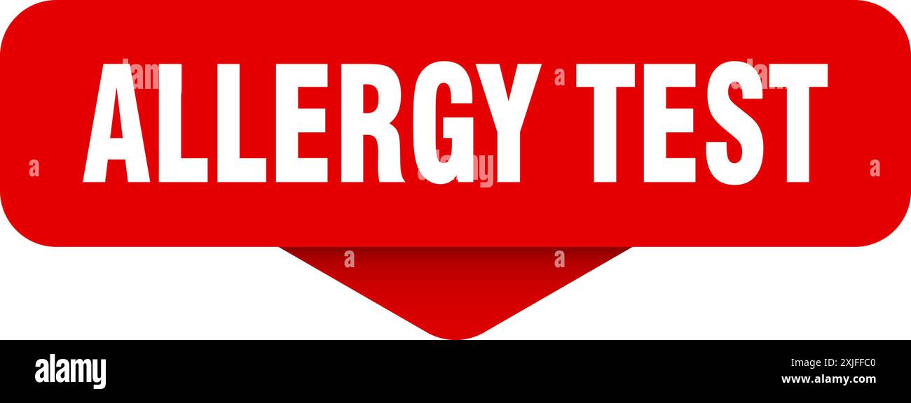 allergy test sticker. allergy test sign on transparent background ...