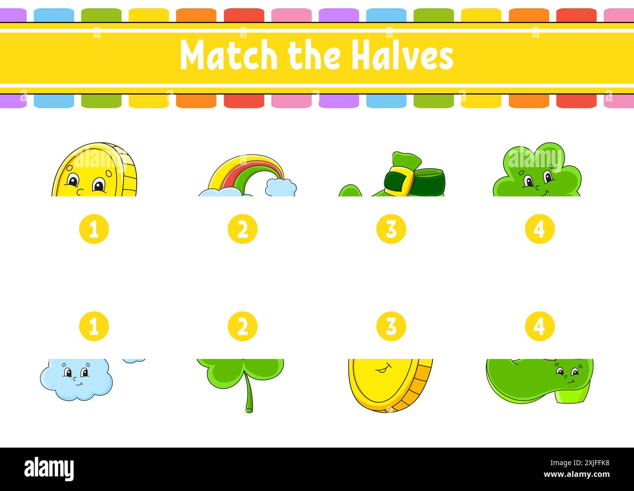 Match the halves. Education developing worksheet. Matching game for ...