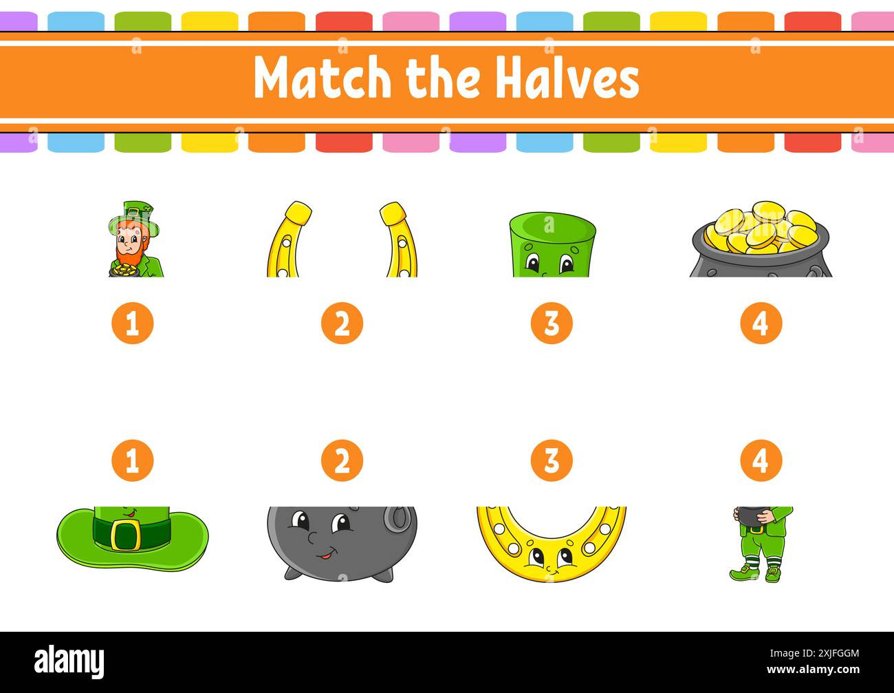 Match the halves. Education developing worksheet. Matching game for ...