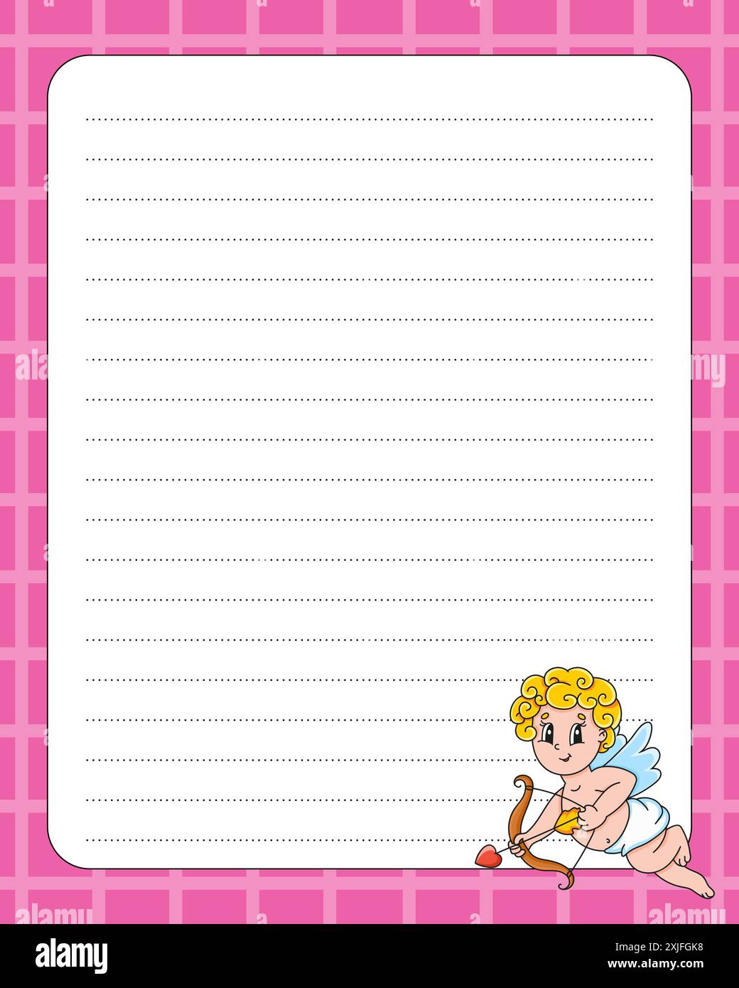 Lined sheet template. Handwriting paper. For diary, checklist, planner ...