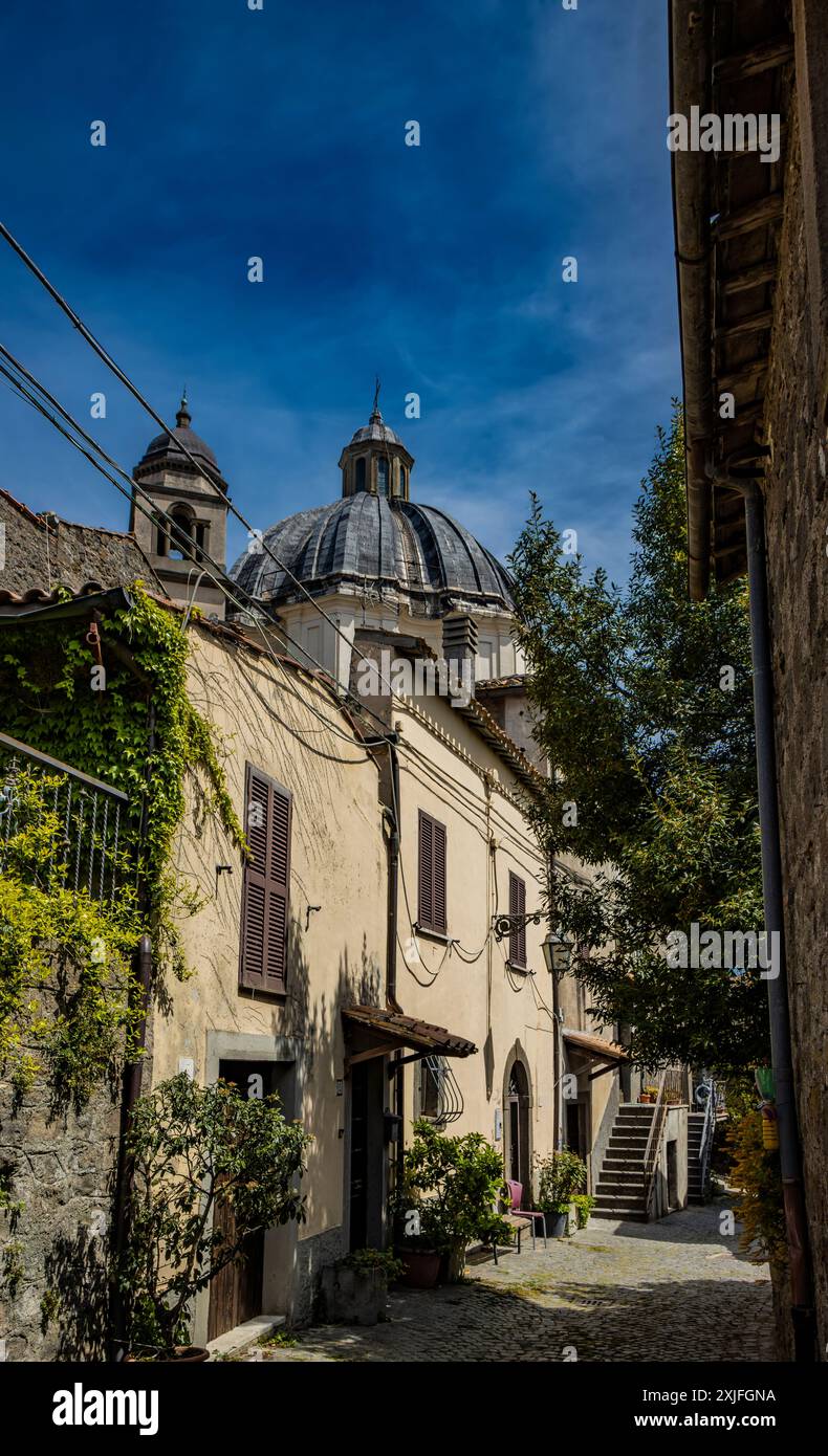A glimpse of the ancient medieval village of Montefiascone, Viterbo ...