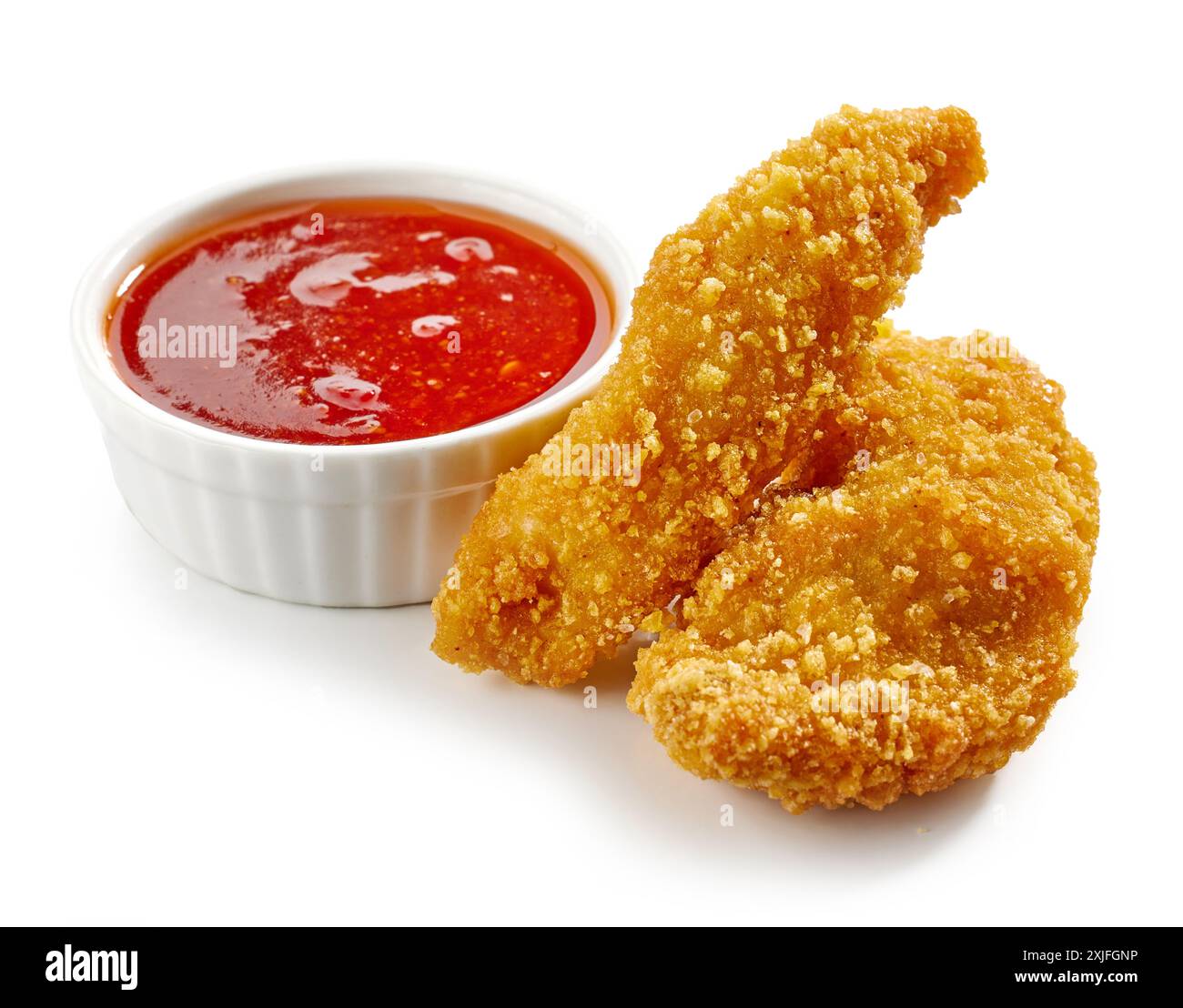 Chicken strips on white background hi-res stock photography and images ...