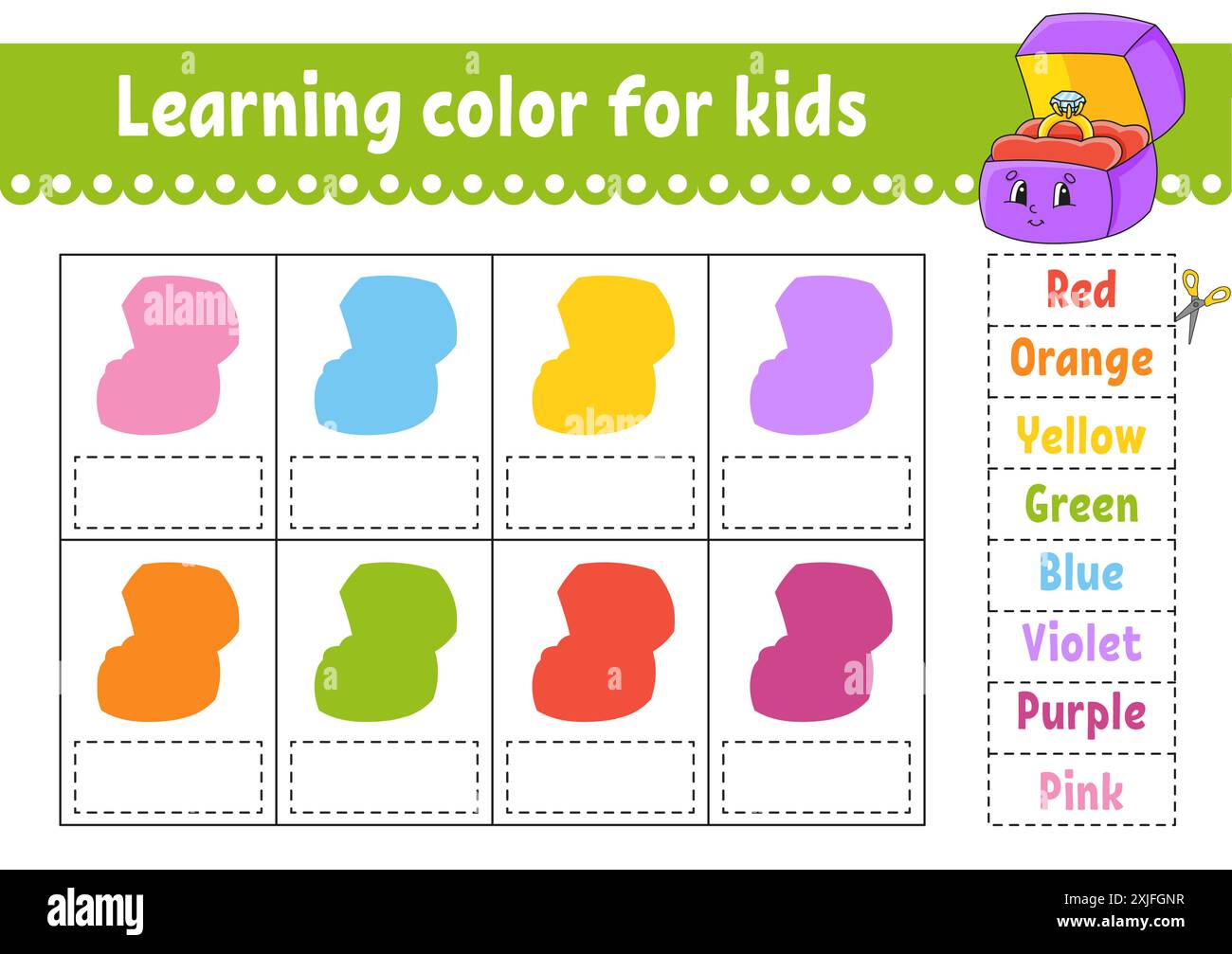 Learning color for kids. Education developing worksheet. Activity page ...