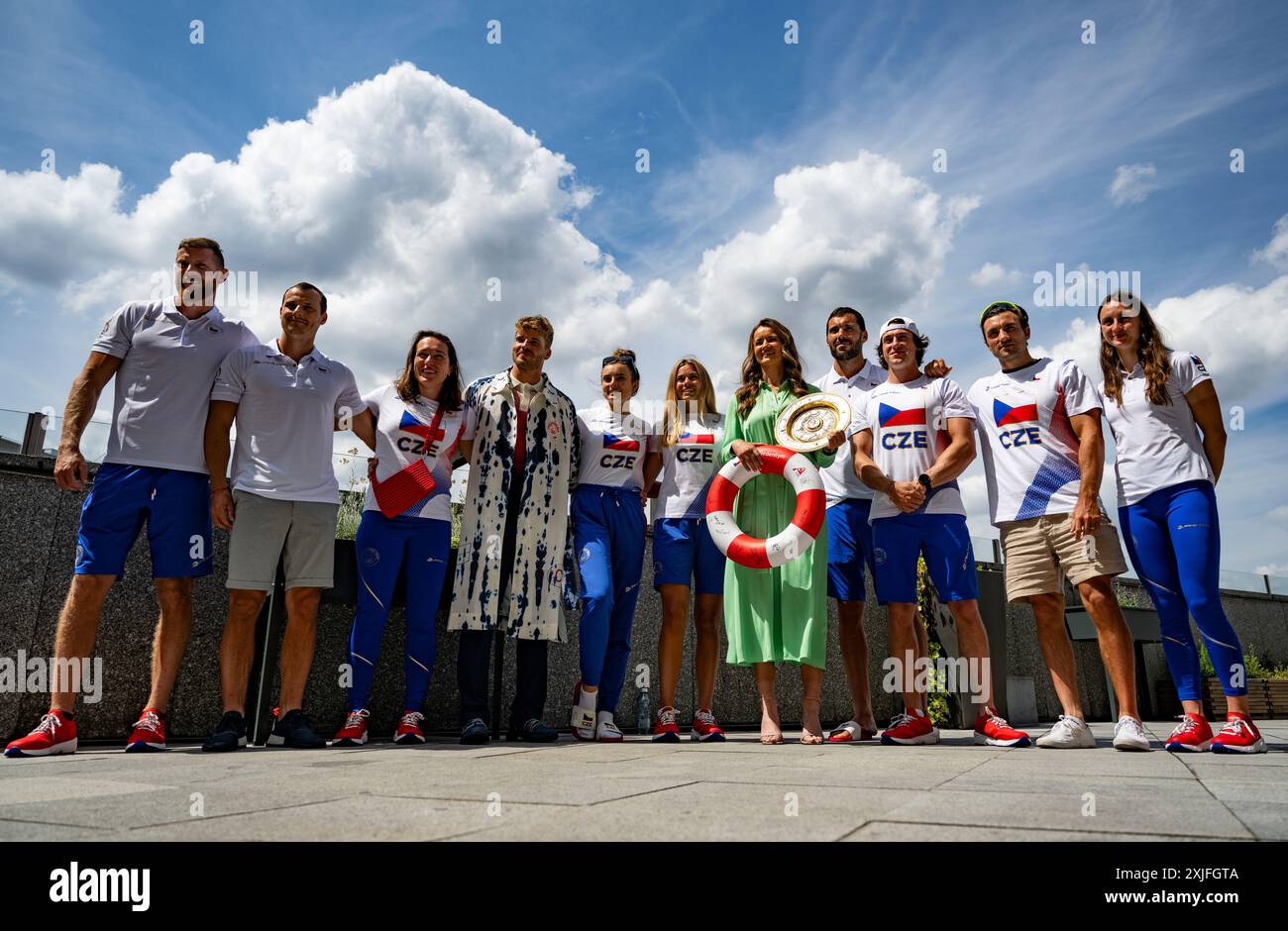 Wimbledon champion Barbora Krejcikova poses with her collection of ...