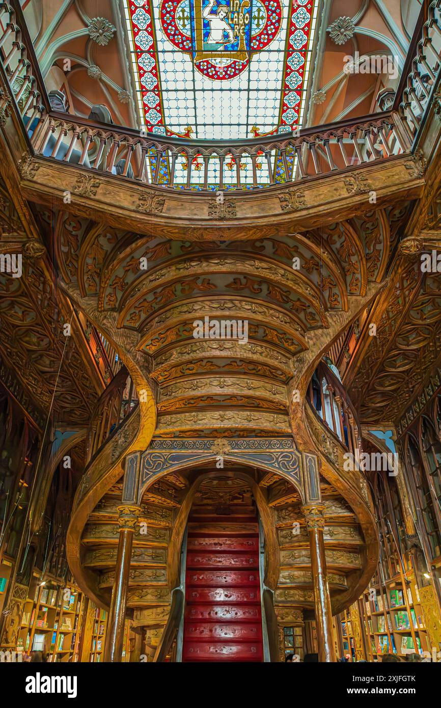 Interior of the Livraria Lello e Irmao, Porto, Portugal Stock Photo - Alamy