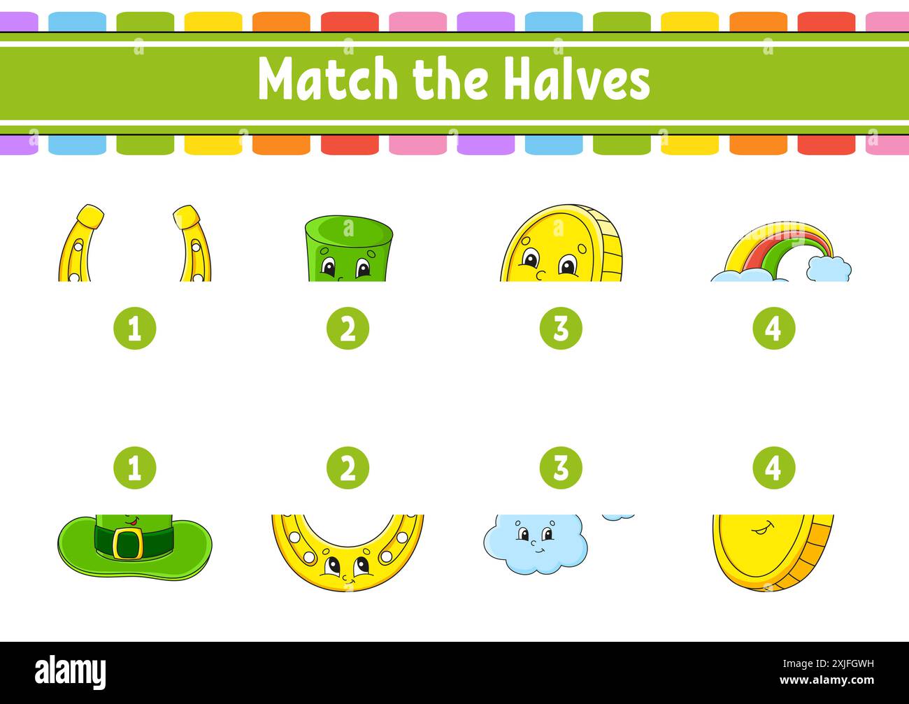 Match the halves. Education developing worksheet. Matching game for ...