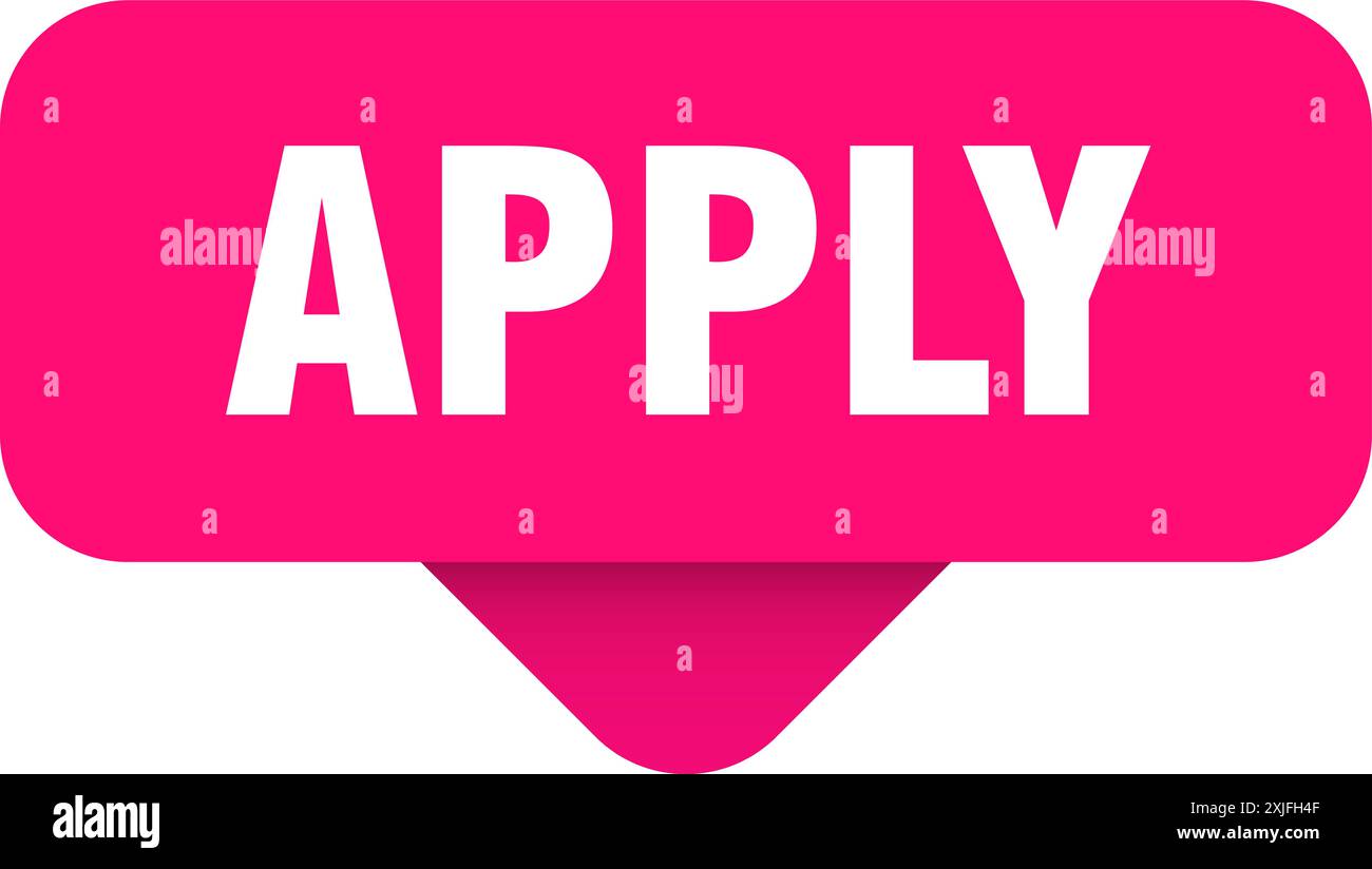 apply sticker. apply sign on transparent background. rectangular button ...