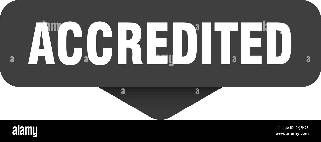 accredited sticker. accredited sign on transparent background ...