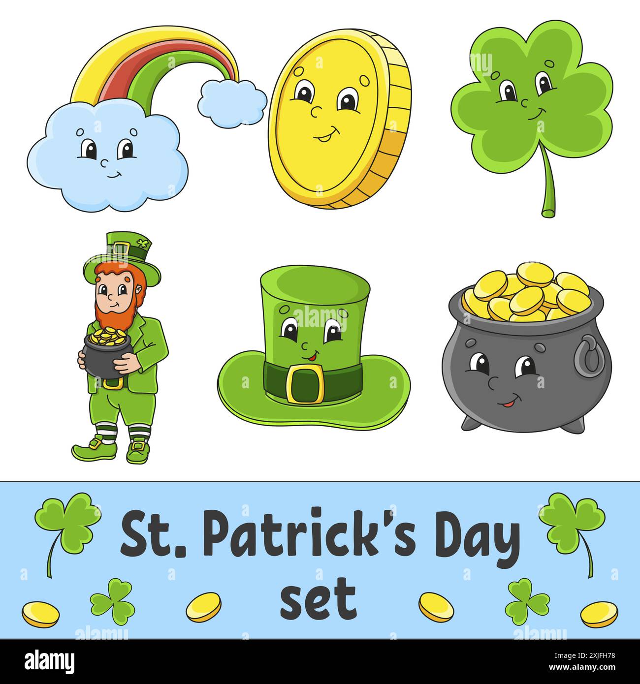 Clover illustration pack Stock Vector Images - Alamy