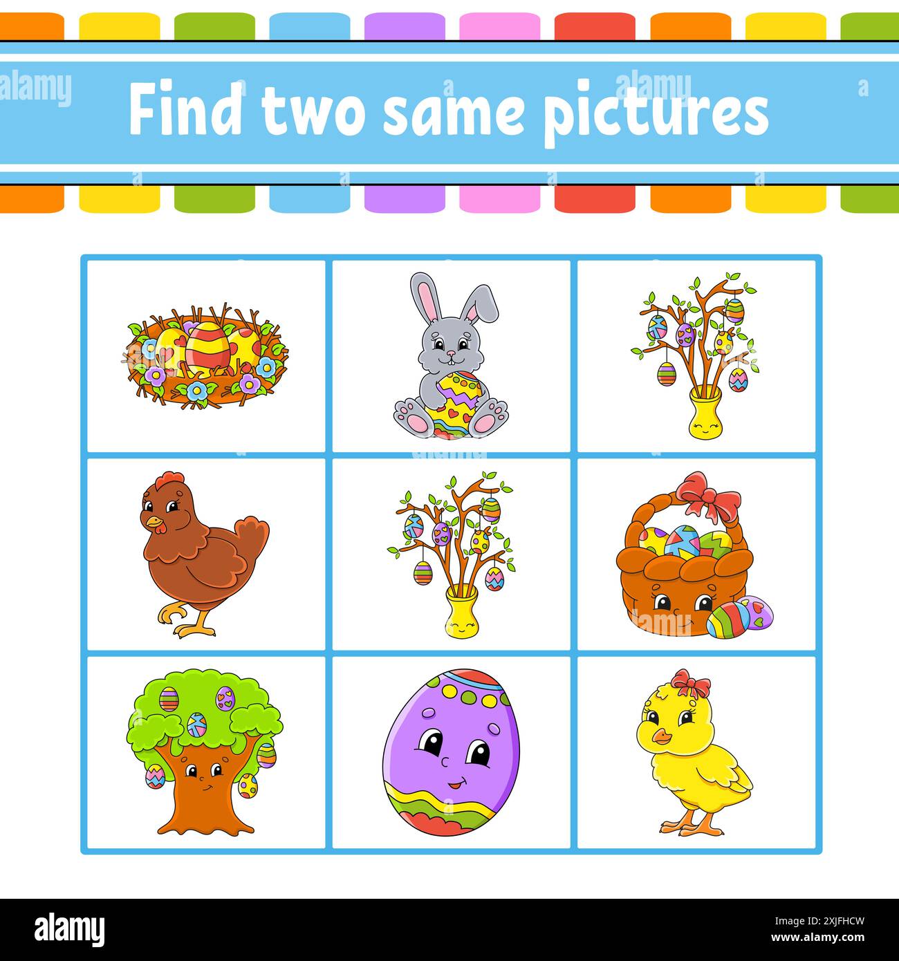 Find two same pictures. Task for kids. Education developing worksheet ...