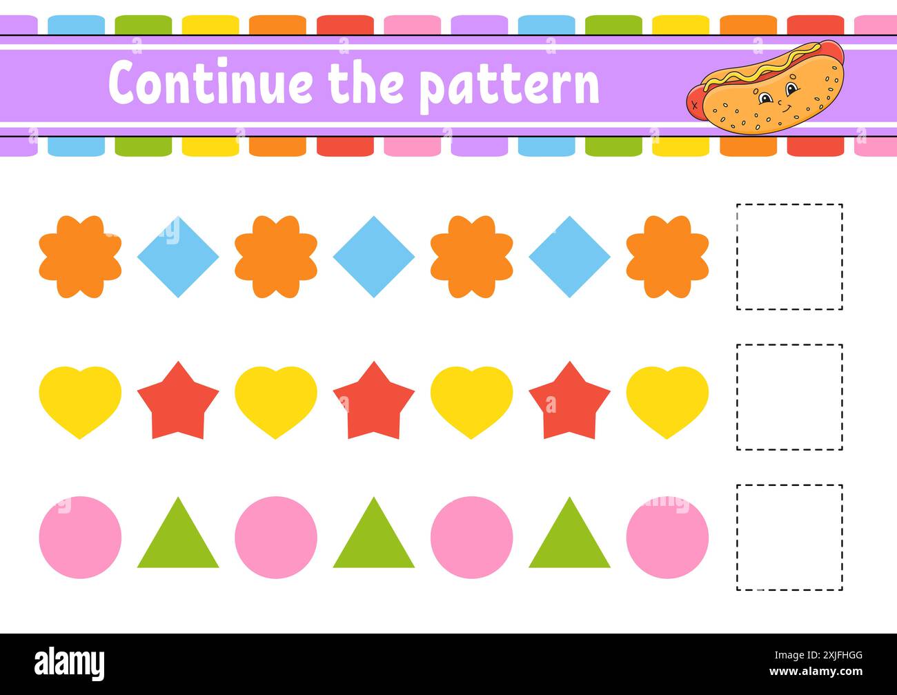 Continue the pattern. Education developing worksheet. Game for kids ...