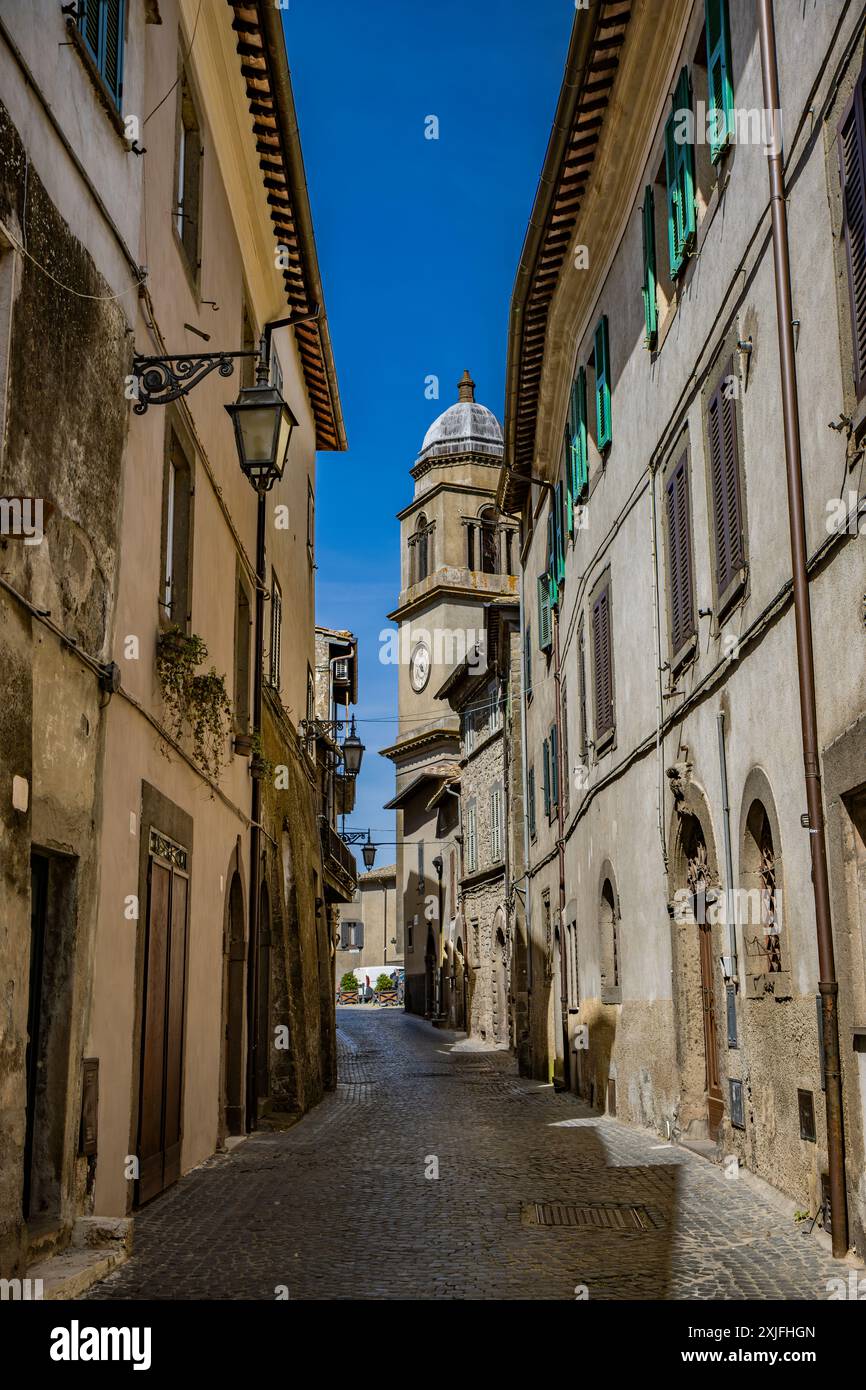 A glimpse of the ancient medieval village of Montefiascone, Viterbo ...