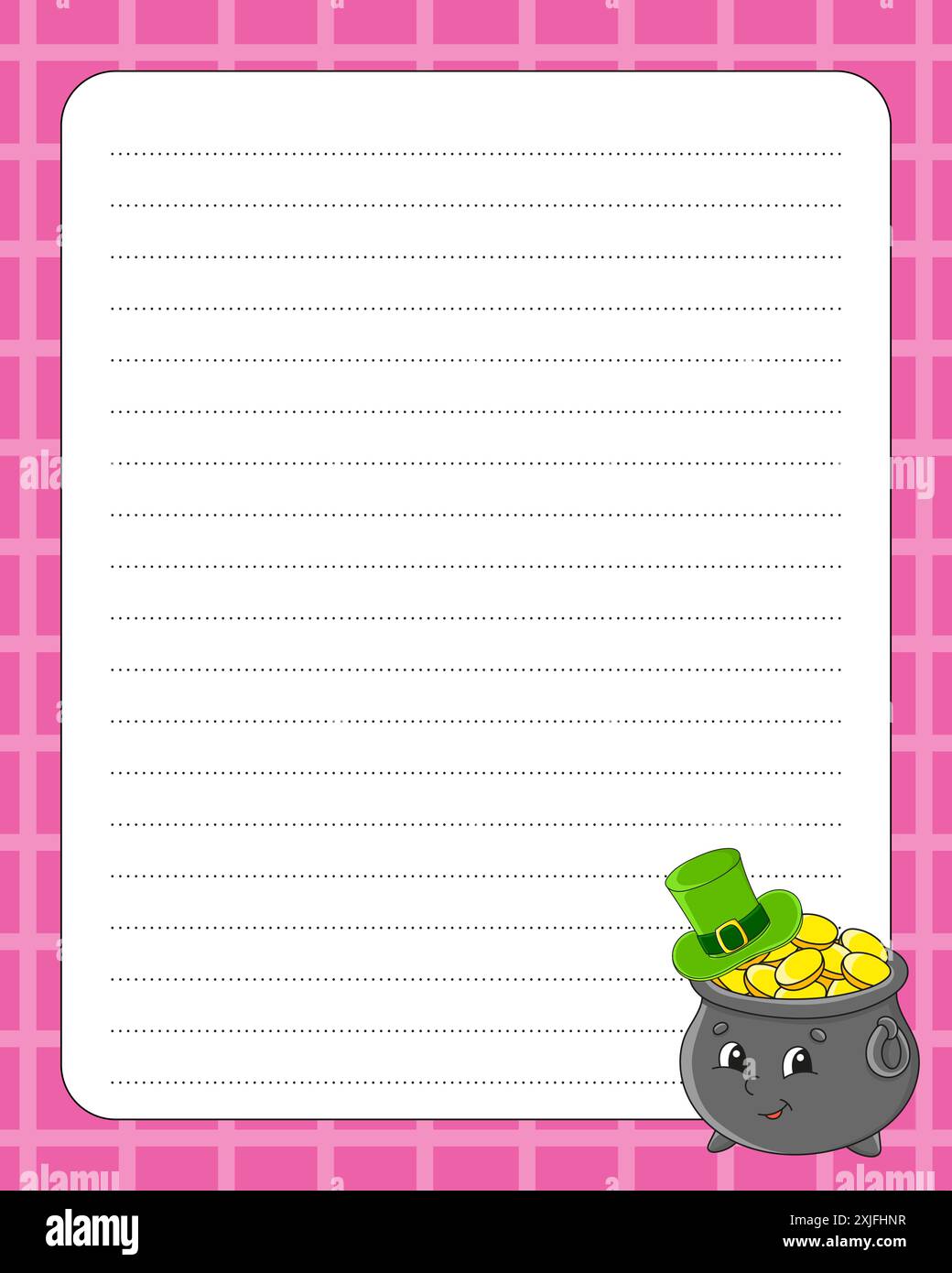 Lined sheet template. Handwriting paper. For diary, checklist, planner ...