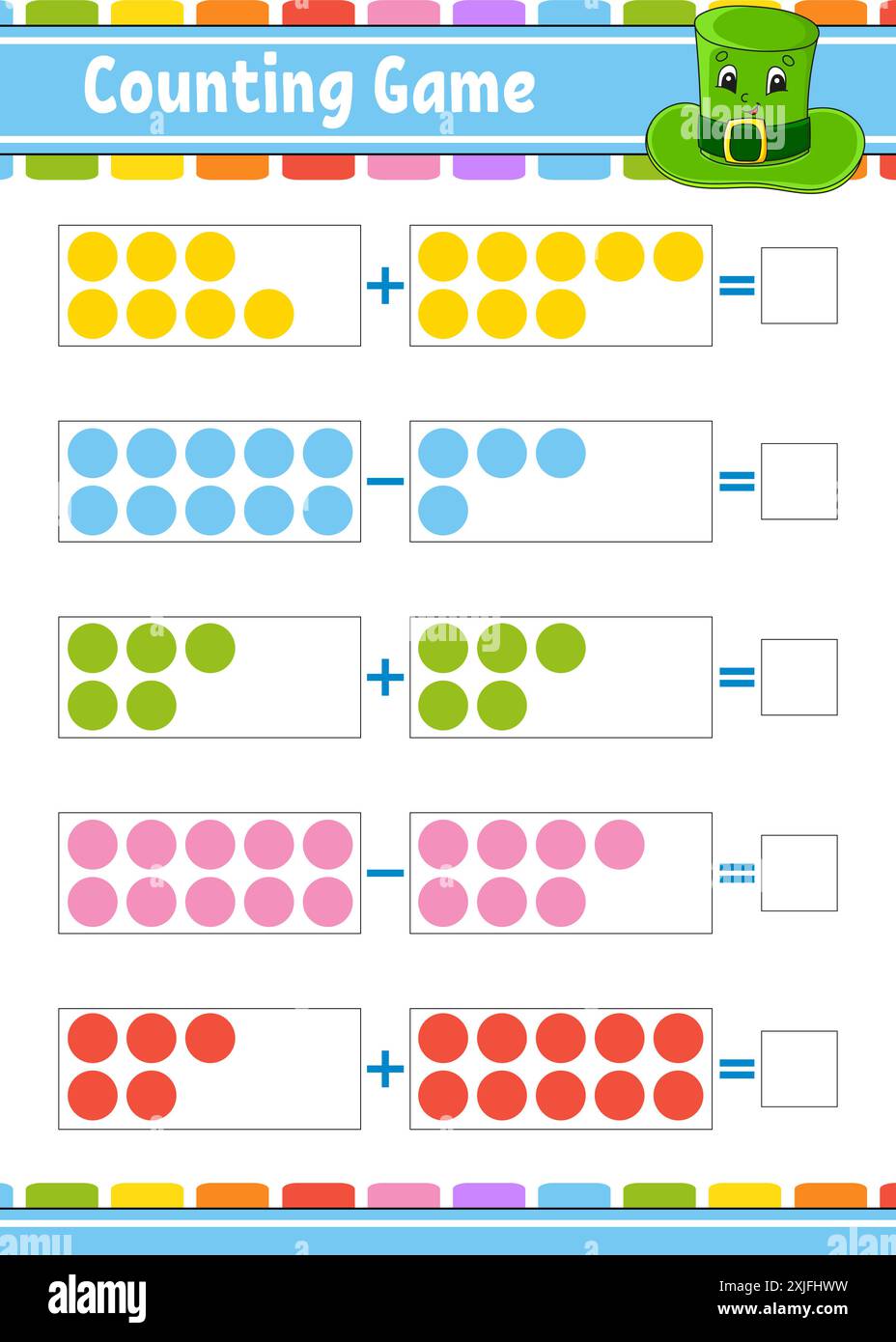 Addition and subtraction. Task for kids. Education developing worksheet ...