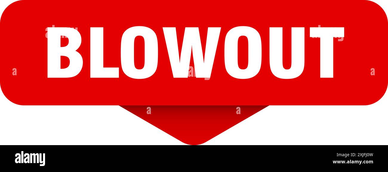 blowout sticker. blowout sign on transparent background. rectangular ...