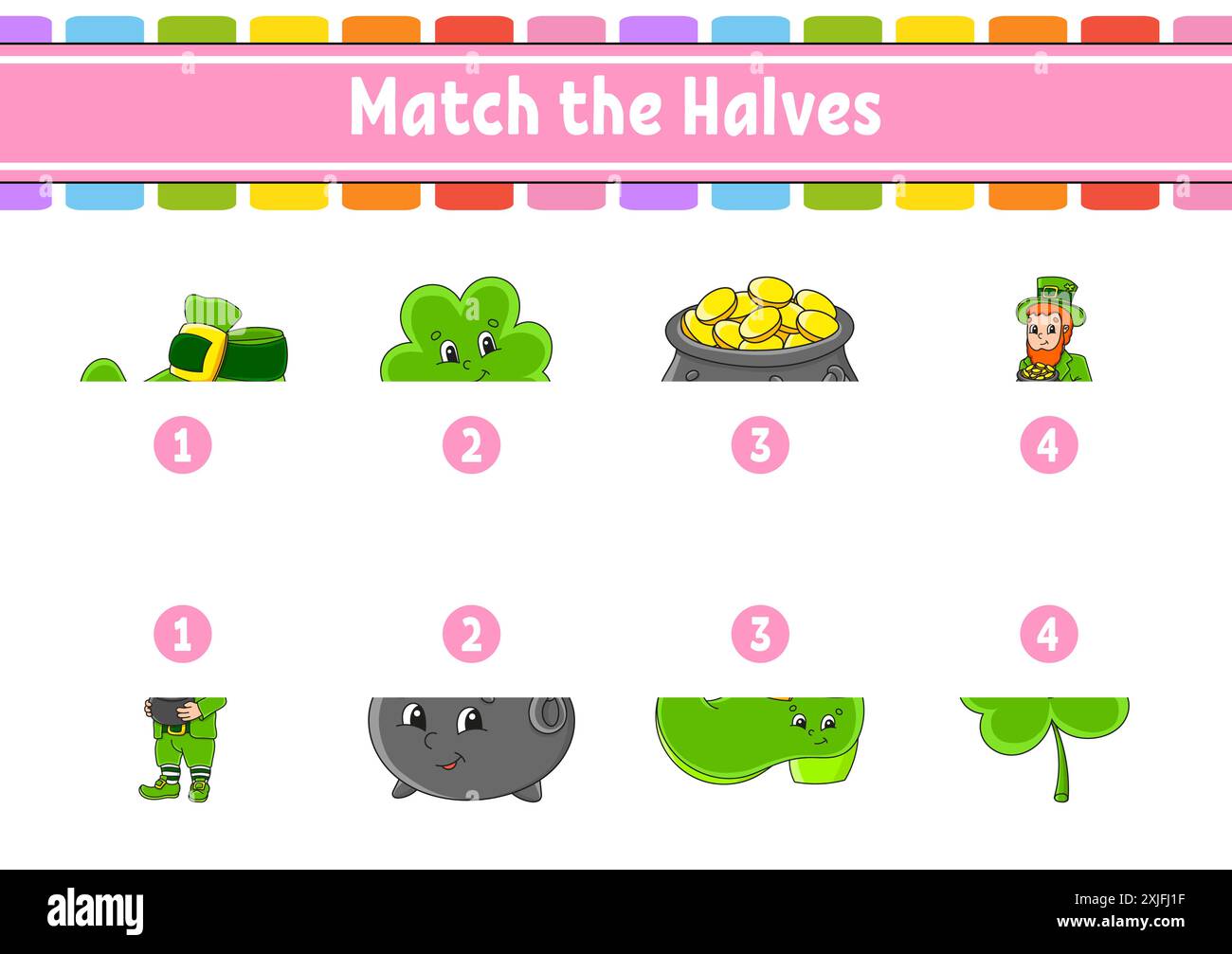 Match the halves. Education developing worksheet. Matching game for ...