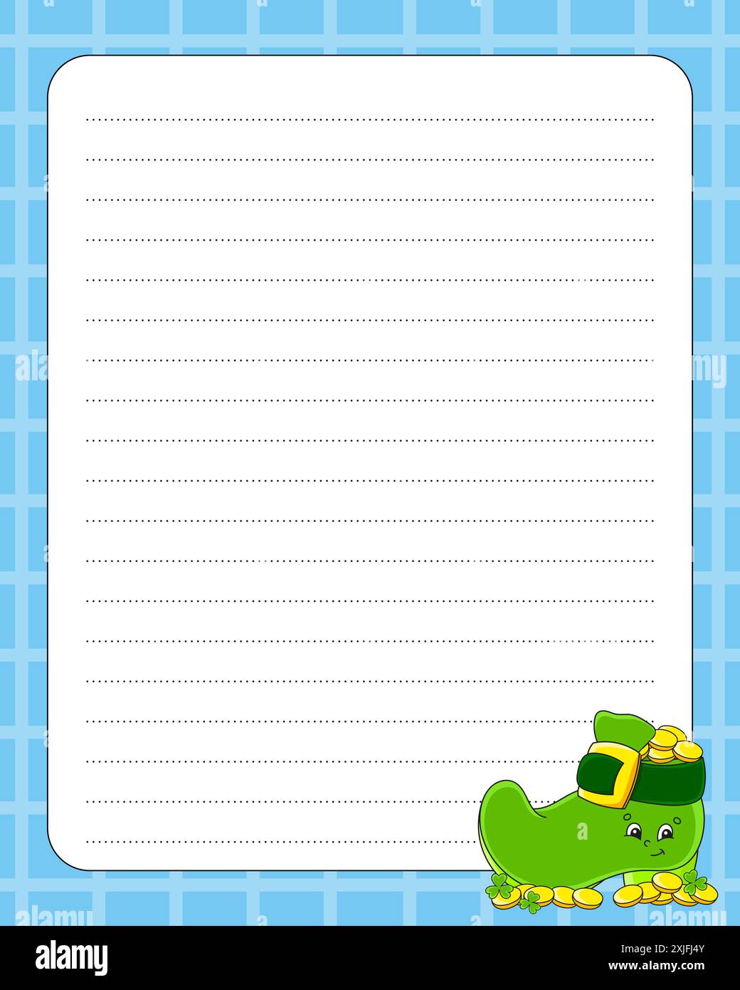 Lined sheet template. Handwriting paper. For diary, checklist, planner ...