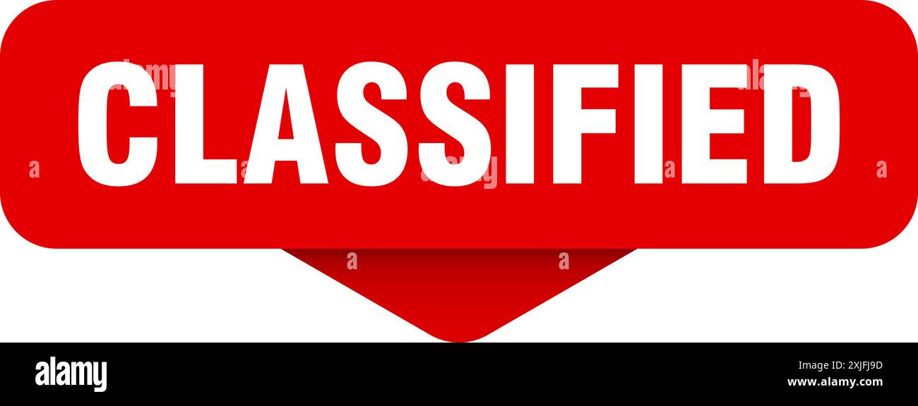 classified sticker. classified sign on transparent background ...