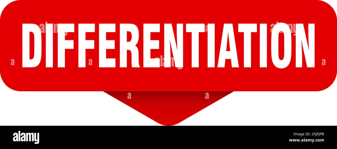 differentiation sticker. differentiation sign on transparent background ...