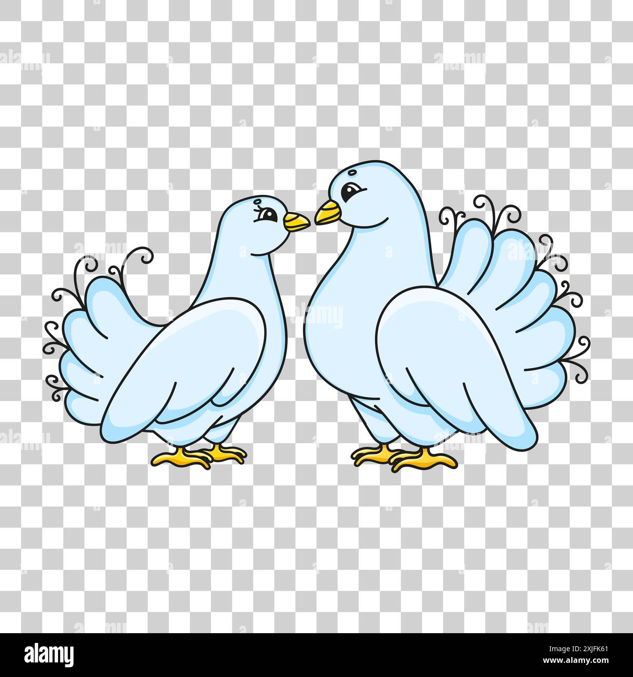 Cute cartoon character sticker. Isolated on transparent background ...