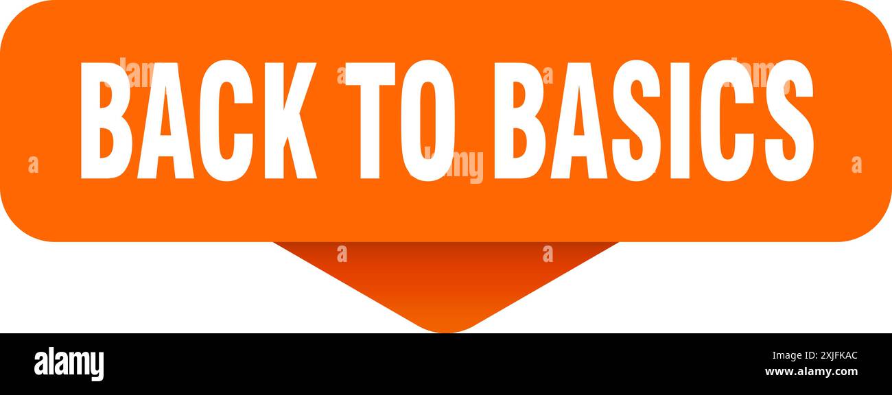 back to basics sticker. back to basics sign on transparent background. rectangular button Stock ...