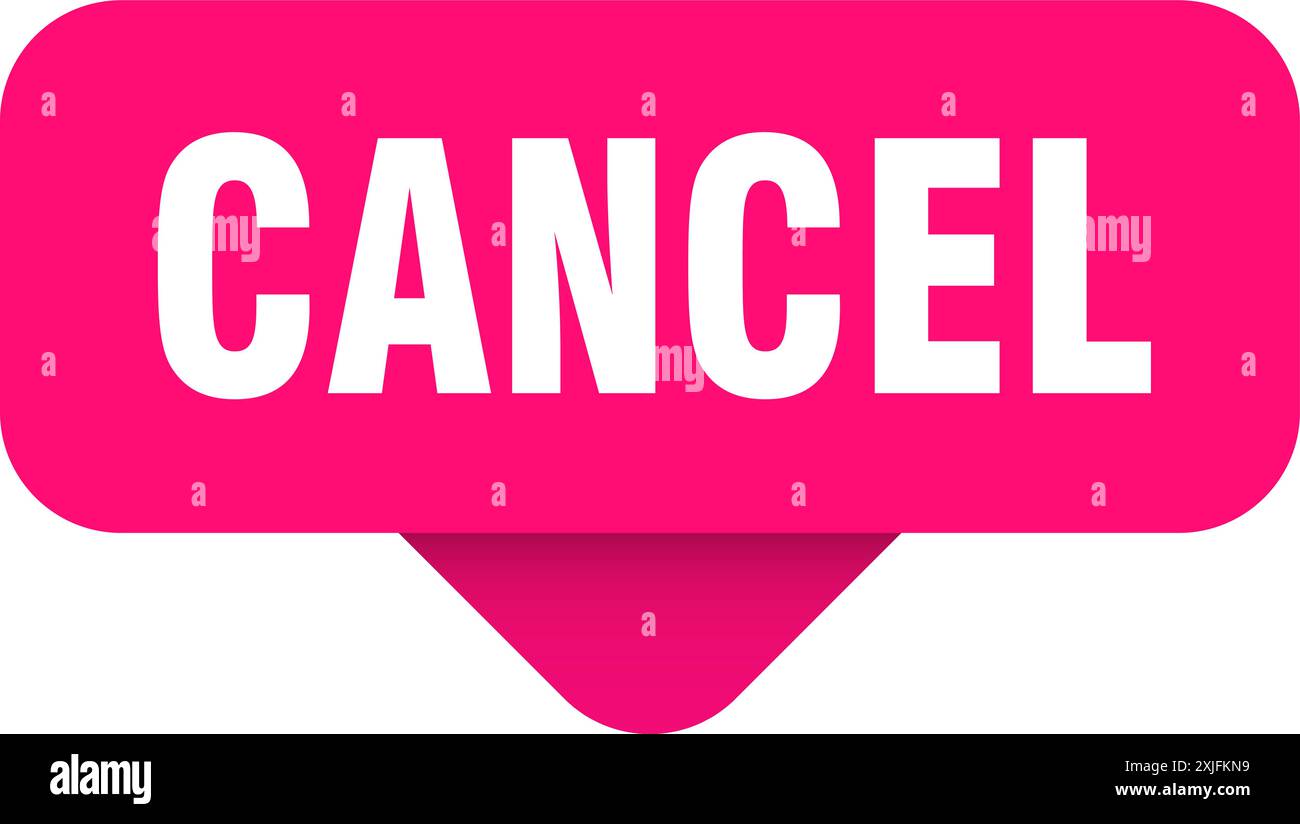 cancel sticker. cancel sign on transparent background. rectangular ...