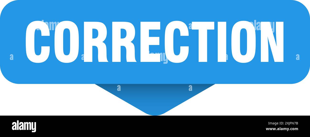 correction sticker. correction sign on transparent background ...