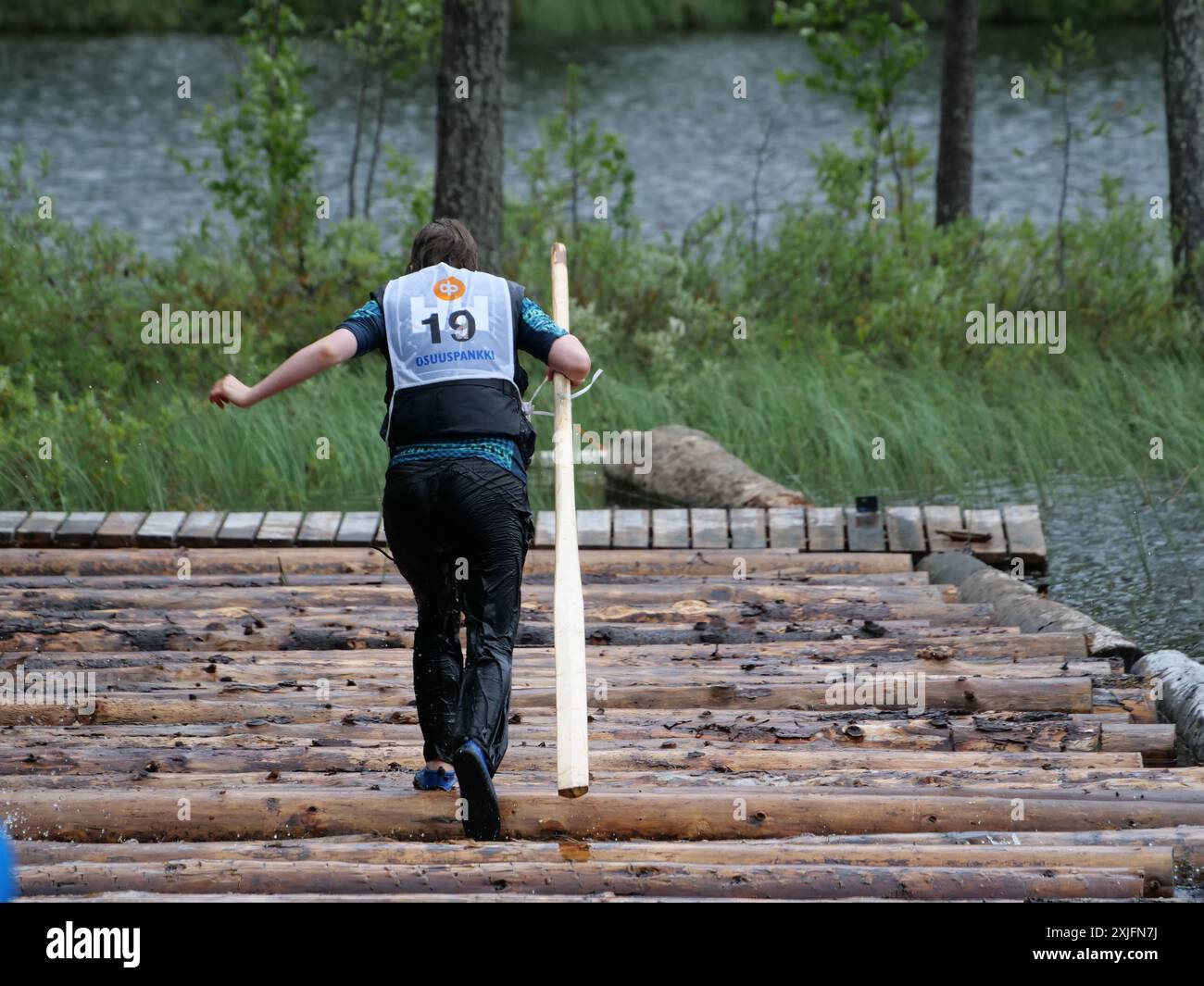 The lumberjack competition in Käylä. Kuusamo, Finland 2024. The ...