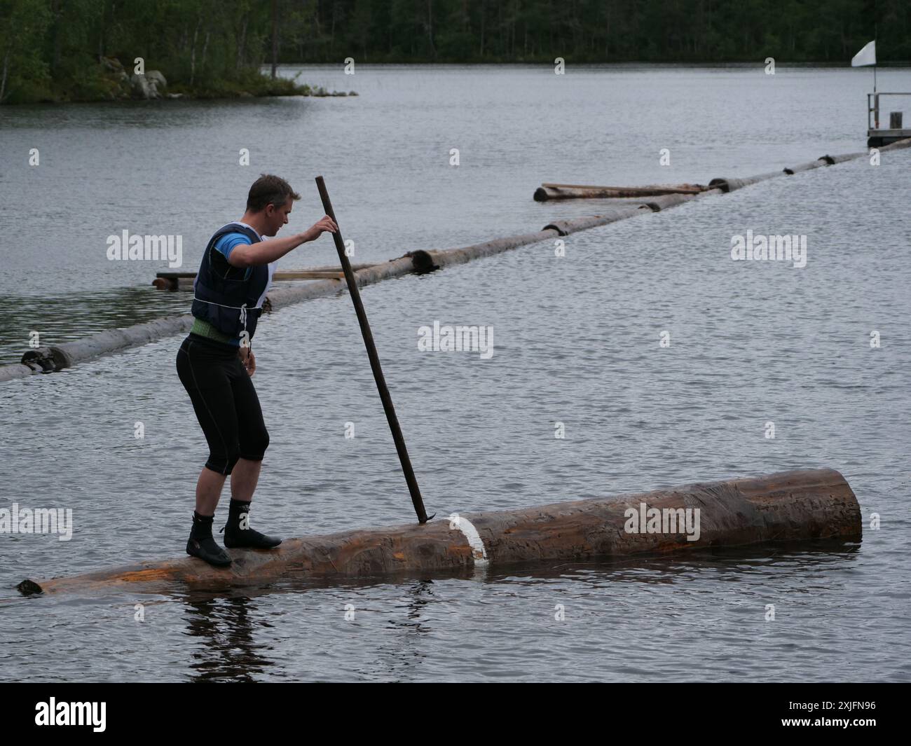 The lumberjack competition in Käylä. Kuusamo, Finland 2024. The ...