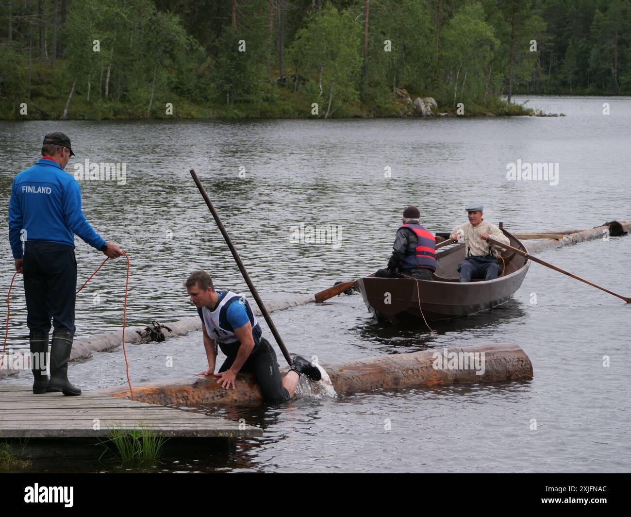 The lumberjack competition in Käylä. Kuusamo, Finland 2024. The ...