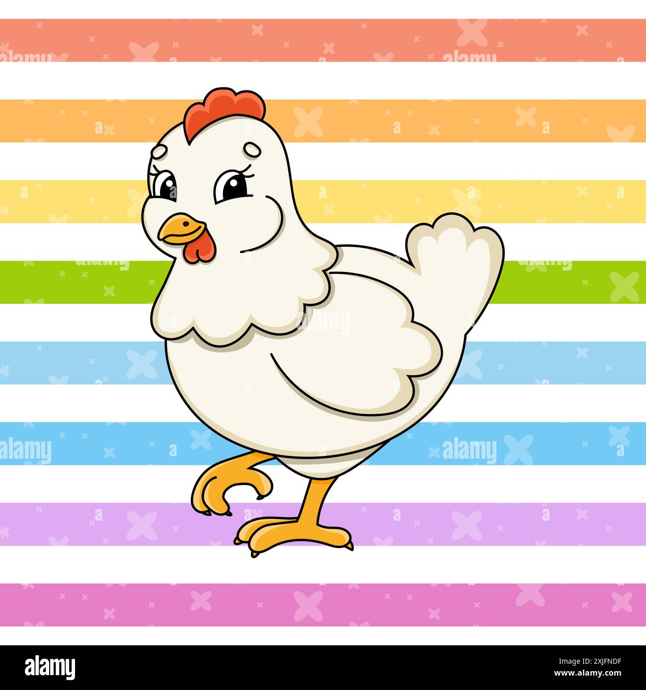 Colorful vector illustration. cartoon character. Isolated on abstract ...