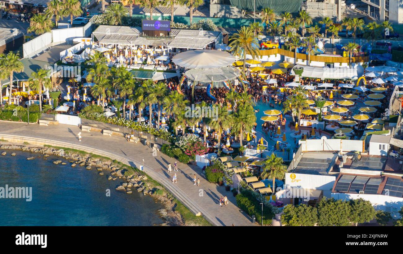 Picture dated July 2024 shows O Beach Ibiza club in San Antonio in ...