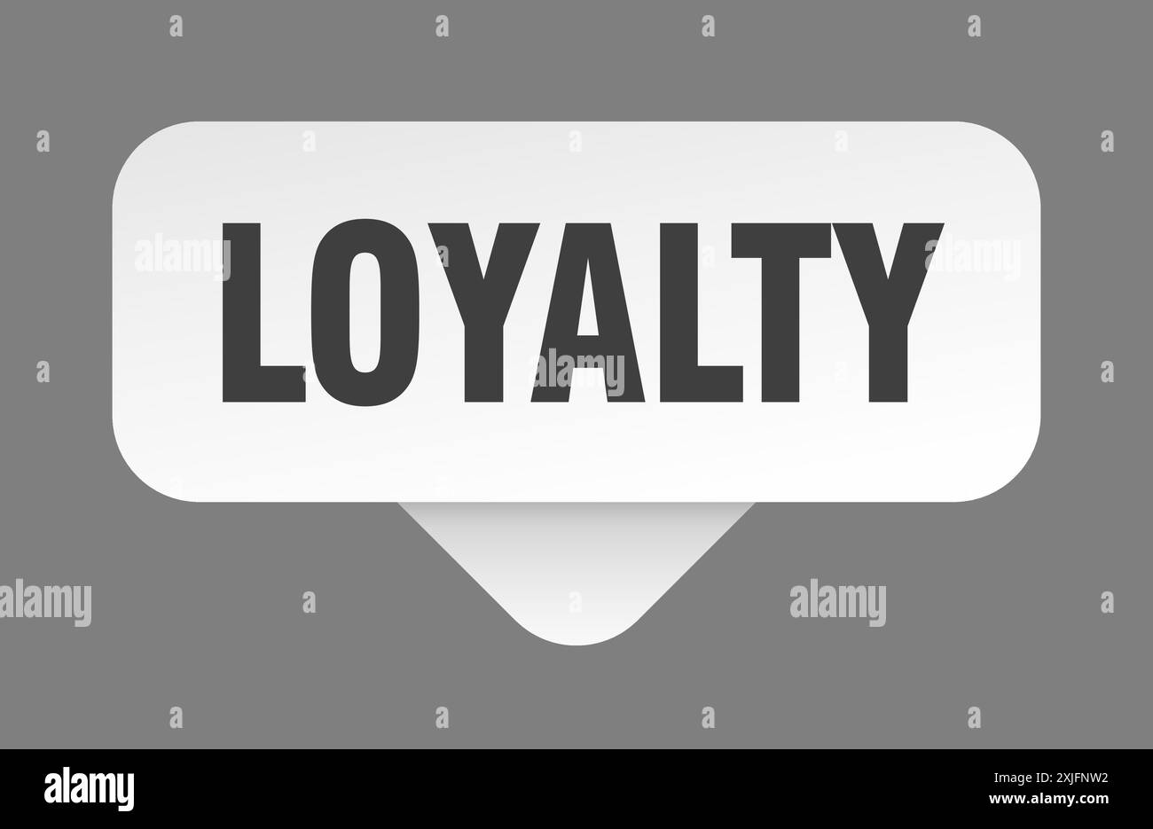 loyalty sticker. loyalty sign isolated on gray background. rectangular ...