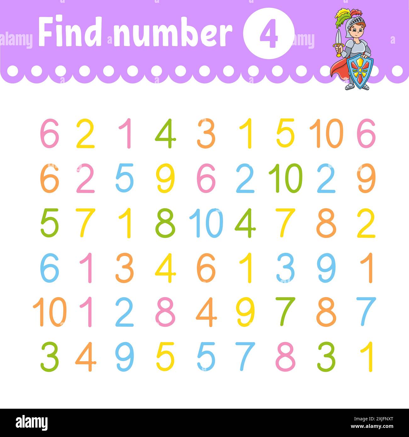 Find number. Education developing worksheet. Activity page with ...