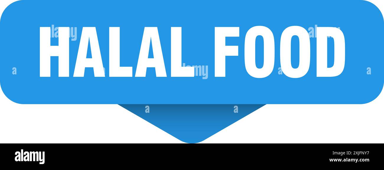 halal food sticker. halal food sign on transparent background ...