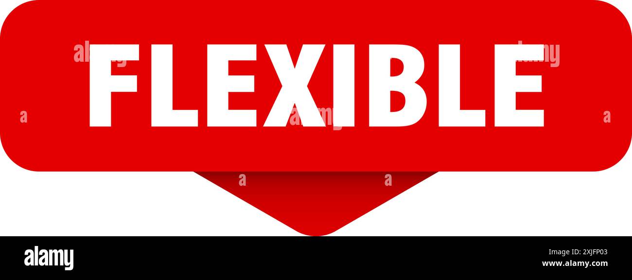 flexible sticker. flexible sign on transparent background. rectangular ...