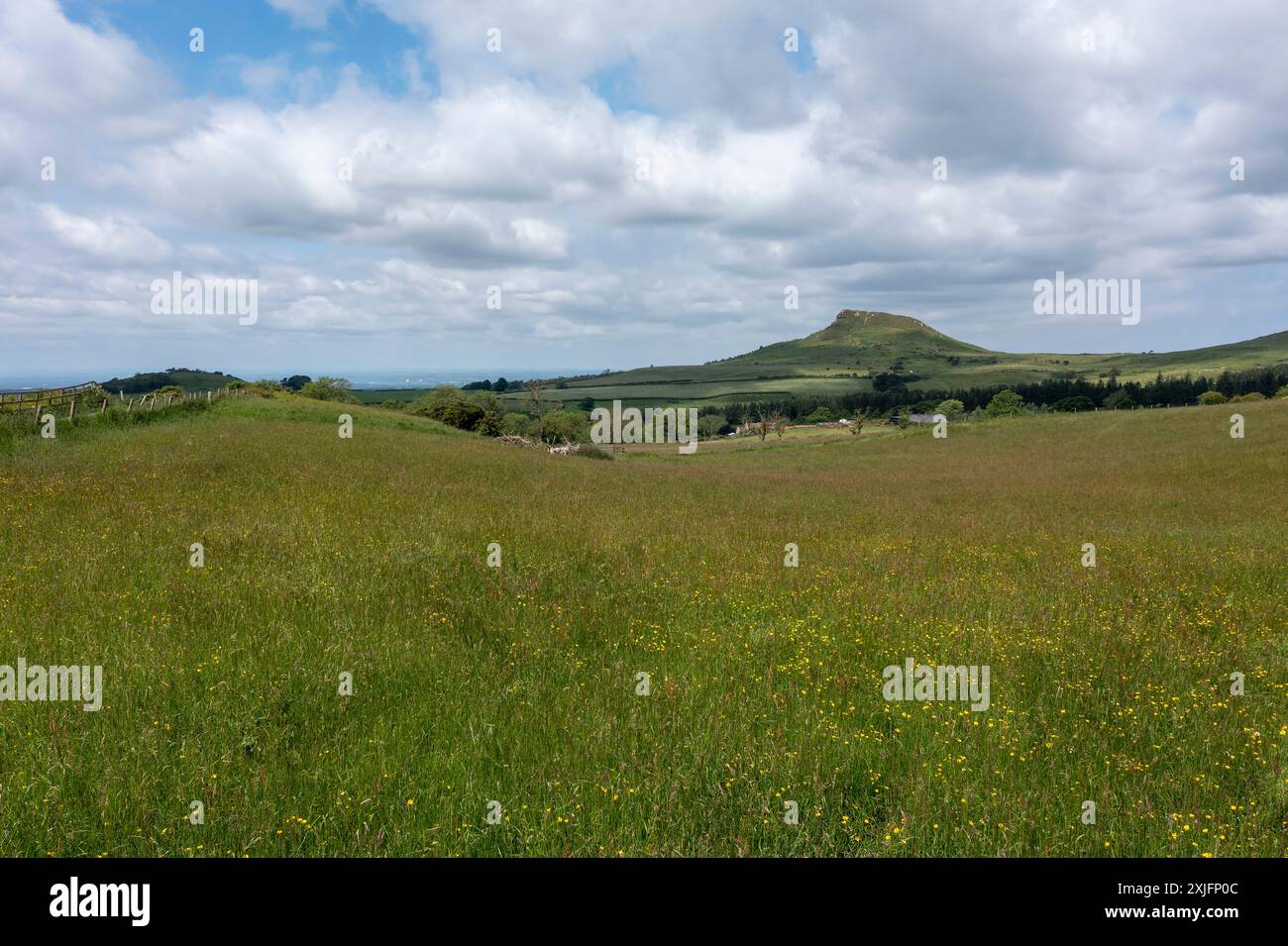 roseberry topping north york moors national park elevated view above ...