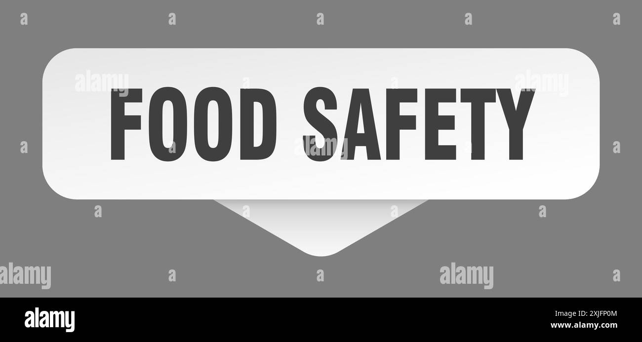 food safety sticker. food safety sign isolated on gray background ...