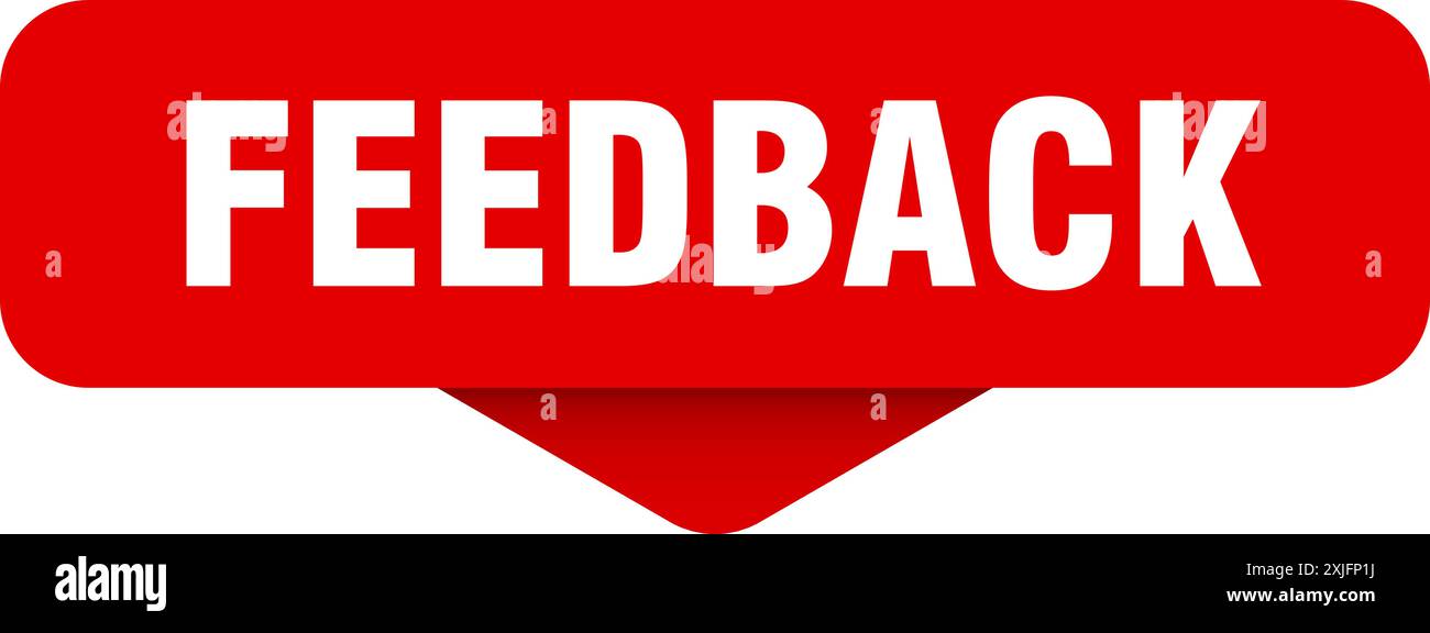 feedback sticker. feedback sign on transparent background. rectangular ...