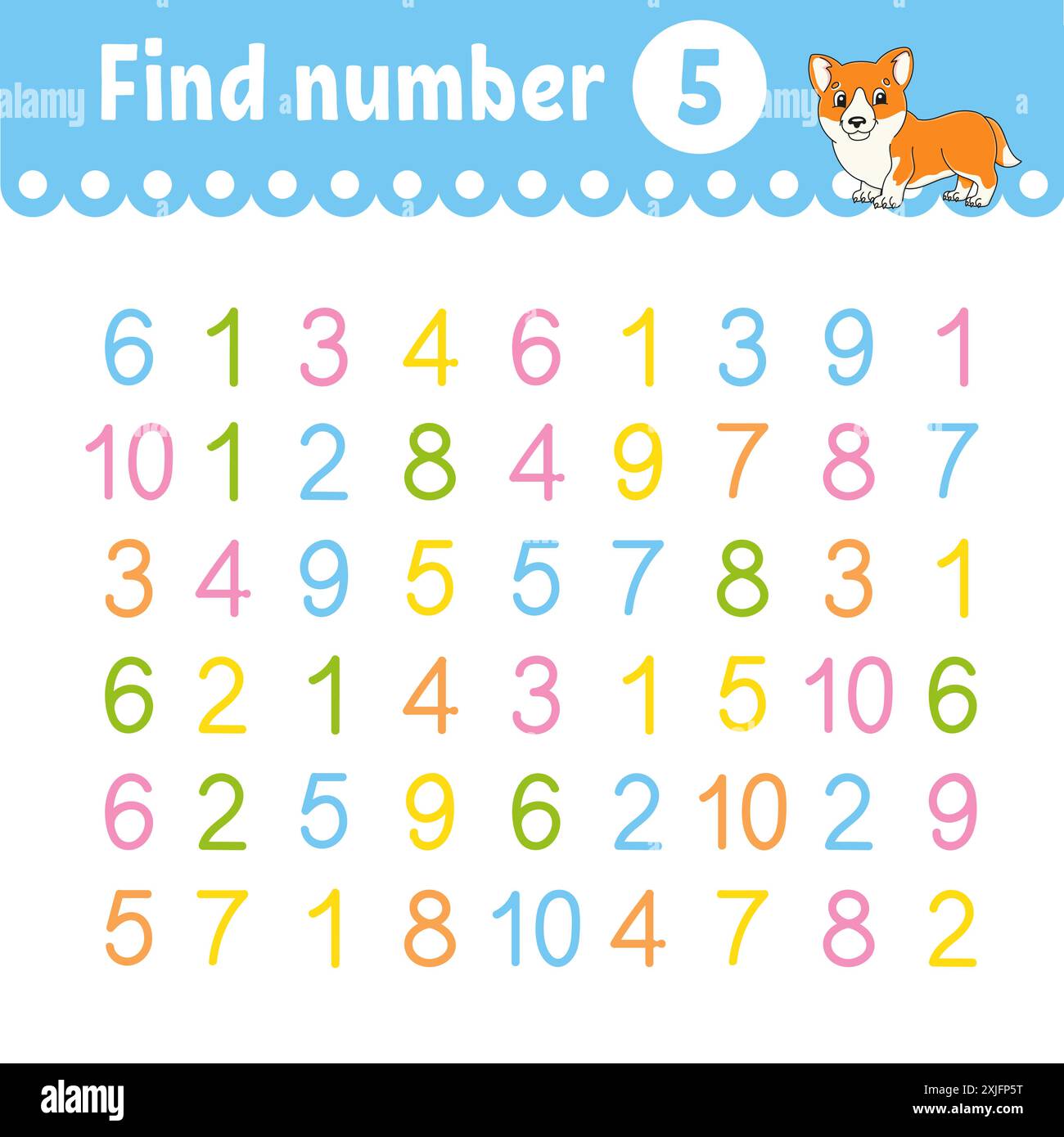 Find number. Education developing worksheet. Activity page with ...